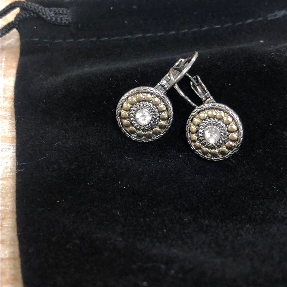 Jewelry | Two Tone Medallion Euro Wire Earringsnwt | Poshmark